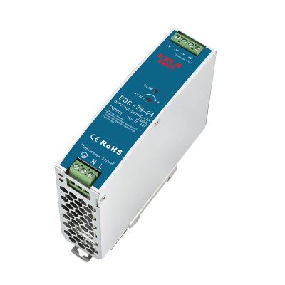 China Custom SMPS Enclosures EDR-75 for Automation Equipment - 32mm Slim Width with 12V/24V/48V Output Options for sale