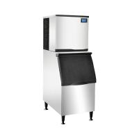 China Large Capacity Commecial Ice Machine Cube Ice Maker with Intelligent Control System One Piece Injection Molded Ice Bin for sale