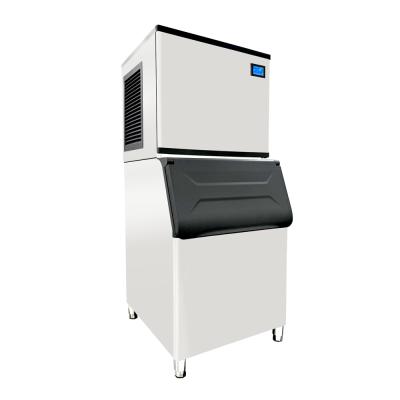 China Big Capacity Ice Cube Making Machine Commercial Ice Maker with Ice Bin Full Stainless Steel Ice Machine for Continuous Ice Production Ice Maker with Air Cooled systems for sale