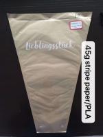 China Clear Paper Flower Sleeves Paper Packaging Bags Printed for sale