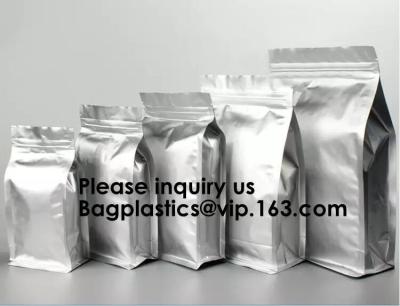 China Aluminum Foil Stand Up Packaging Bags Mylar Airtight Zipper Pouches Smell Proof Coffee Ziplock Tear Notch Pack Food Grad for sale