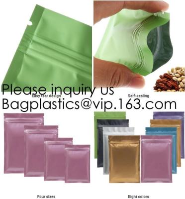 China Holographic Packaging Bags For Glitter Powder Packing Laser Small Zipper Lip Mask Bag Eyebrow Brush Hologram Foil Pouch for sale