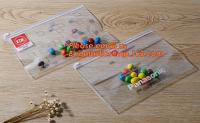 China Custom pvc slider bag for cosmetics, Custom pvc slider bag for stationery, A4 clear plastic pp document carrying file fo for sale