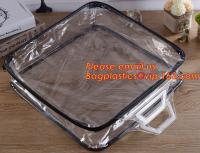 China Eco-friendly wholesale travel cosmetic bag clear zipper pvc cosmetic bag for women for sale