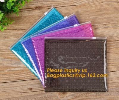 China Mini small pouches ziplock bags with slider zip plastic bags zipper bubble mailers with laser film/custom design bagease for sale