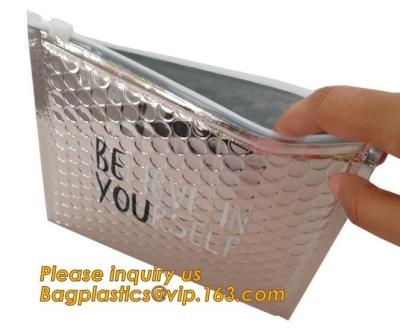China color zipper slider bubble bag cosmetic bag,Bubble Padded Zipper Bag Swimming Pool Cover Underfloor Mat bagplastics pac for sale