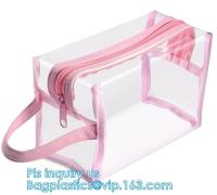 China cosmetic bag and transparent mesh makeup bag for costmetic bag, handle pvc toiletry bag cosmetic bag, Makeup Pouch, bag for sale