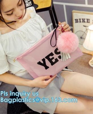 China Disposable Waterproof Transparent Toiletry Clear Pvc Cosmetic Zipper Slider Bag, No-toxic clear transparent pvc slider c for sale