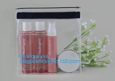 China fashion thick clear retail custom printed pvc slider zipper bag, mini plastic zipper cosmetic slider zip bags with print for sale