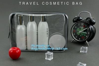 China clear hanging toiletry bag pvc cosmetic bag, promotional plastic pvc clear transparent cosmetic bag, top zipper soft tra for sale