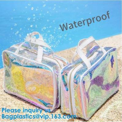 China Shiny Silver Pvc Holographic Makeup Cosmetic Bags Toiletry Storage Wash Bags Organizer Pouch Beauty Makeup Case Accessor for sale