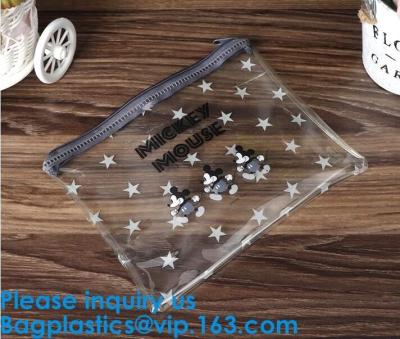 China Logo Printed Plastic Stationery Packaging Bag Custom Pvc Zipper Slider Bag,Matte Frosted PVC Slider Zipper Bag Plastic B for sale