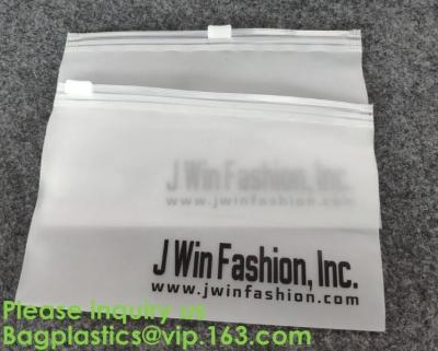 China Transparent PVC Biodegradable Custom Frosted Slider Zipper Pouch For Bikini Swimwear Clothing Plastic Packaging Ziplock for sale
