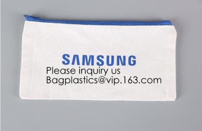 China Gold Printed Gift Organic Cotton Canvas Makeup Bag,Personalized Cosmetic Bag Makeup Tassel Bag Custom Canvas Pouch for sale