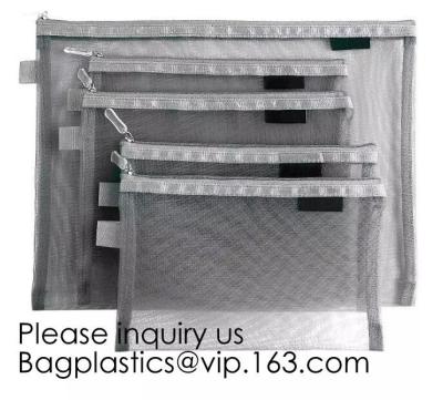 China lack Mesh Makeup Bag See Through Zipper Pouch Travel Cosmetic and Toiletries Organizer Bags Pack, bagease, bagplastics for sale