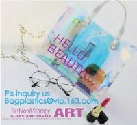 China Summer Beach Bag Clear PVC Shoulder Bag new style, Fashion transparent jelly iridescent manufacturer clear shoulder purs for sale
