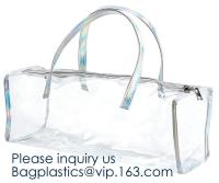 China Clear PVC Shopper Tote Bags,Tote Shopping Pvc Material Bag With Logo,Beverage Package,Shopper Tote Bag with Small Pouch for sale