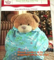 China table bag BIODEGRADABLE Christmas tree removal bag, hot sale drawstring chirstmas santa sack gift bag for sale