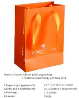 China China suppliers Luxury Christmas Paper Gift Carrier Bag Wholesale,Low Cost Ribbon Handle Gift Carrier Custom Made Design for sale