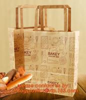 China wholefoods flour/sugar tea/coffee paper bakery take out bag white brown kraft wax coated bag pe coated bag central strip for sale