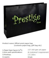 China Nice Design Paper Shopping Bag , Recycle / Environmental Luxury Shopping Paper Bag , Raw Material Gift Kraft Paper for sale