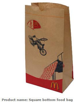 China Different Size Of Take Away Fast Food Paper Bag, disposable food bakery customized White kraft paper bag for sale