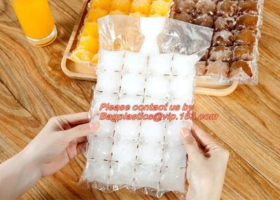 China Food Grade Safety Disposable Plastic Ice Cube Bag for Making Ice Packs, Self-Seal Disposable plastic LDPE Ice Cube Bags for sale