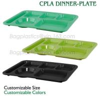 China School use high quality biodegradable lunch plate for students, children plate with lid, Dishwasher Safe Shool Hospital for sale