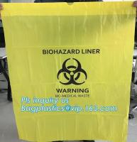 China Commercial grade plastic biohazard waste bags medical waste bag, OEM Red Isolation Infectious Waste Bag Biohazard Bags o for sale