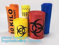 China Disposable Plastic Material Biohazard Medical Waste Trash Bag, Colorful medical disposable plastic bags, bagplastics for sale