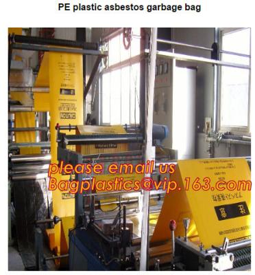 China dipsoable LDPE asbestos bags with warning words, polythene LDPE asbestos disposal bags, 6 Mil Jumbo Disposal Asbestos Wa for sale