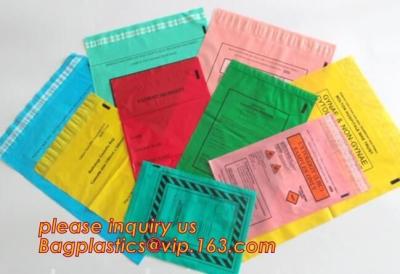 China Biodegradable PLA Plastic Bag Corn Starch Biohazard Specimen Ziplock Bag, LDPE Three Walls Specimen Bag with Pocket, pac for sale