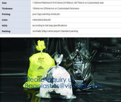 China Heavy Duty Construction Plastic Asbestos Bag Waste Bag,Heavy Duty Disposal Polythene bags For Asbestos Removal BAGEASE for sale