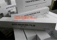 China PE Plastic masking taped protective film for paint protection, Easy Tearing Tissue Paper Auto Paint Masking Film for sale