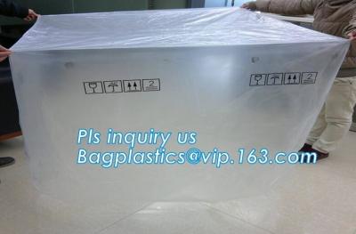 China LDPE bag Large square bottom bag on roll pallet cover bag rubbish bag Garbage bag HDPE bag, reusable pallet wrap top cov for sale