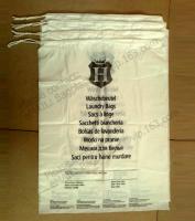 China Hotel Laundry Bags, 1.25 Mil Plastic with Tear Tie and Write-On Strips, 14