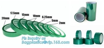 China Green PET High Temperature Silicone Adhesive polyester Tape,Green PET Masking Tape Especially on Liner and Discs bagease for sale