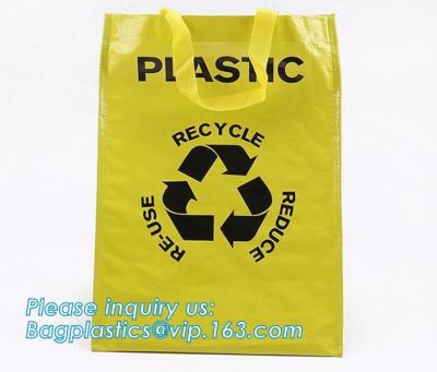 China Design Custom Promotion Wholesale Recycled Shopping Foldable Printing PP Woven Bag,Laminated Blue Eco Fabric Tote Pp Wov for sale