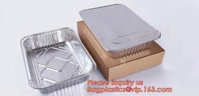China Rectangular shape excellent quality Aluminium Material food grade disposable aluminium foil container BAGEASE PACKAGE for sale