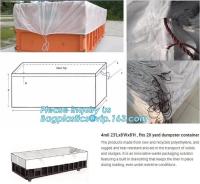 China 12Mil Open Top 30 Yard Dumpster Container Liners,21'Lx8'Wx8'H PE drawstring dumpster container liners for waste transpor for sale