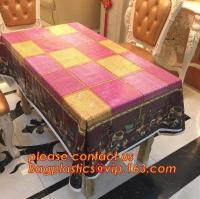 China Popular Colorful Plastic Pvc Dining Table Cover,PVC PEVA compound table cloth/ covers,Eco-Friendly Adhesive Tablecloth R for sale