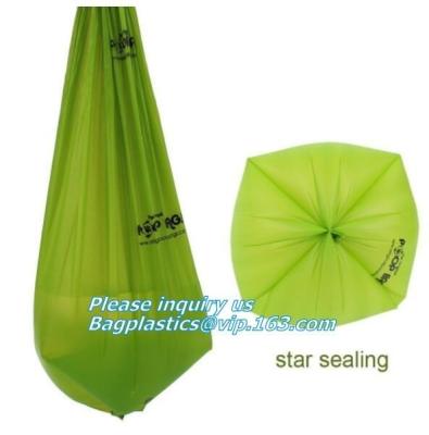 China 100% biodegradable compostable drawstring non plastic trash bag customized, eco biodegradable compost plastic drawstring for sale