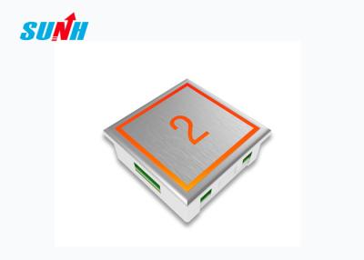 China Common Elevator Floor Buttons 4 Lines Connection With DC24V / DC12V Orange Light for sale