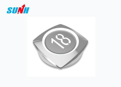 China Zinc Alloy Chrome Plating Elevator Push Button DC24V / 12V White Light Color for sale