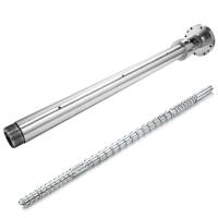 China Ra0.4 2.0mm Bimetallic Extruder Screw Barrel With Mixer Degas Granulator for sale