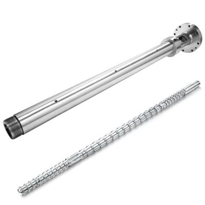 China Ra0.4 2.0mm Bimetallic Extruder Screw Barrel With Mixer Degas Granulator for sale