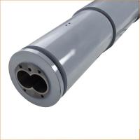 China Twin Bimetallic Screw Barrel 0.5-0.8mm For PVC Pipe Extrusion Machine for sale