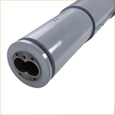 China Twin Bimetallic Screw Barrel 0.5-0.8mm For PVC Pipe Extrusion Machine for sale