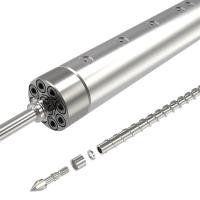 China Nitriding Plastic Extruder Screw And Barrel For PE PP ABS Pet Plastic Machine for sale