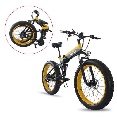 China EU Quality 26x4.0 inch Fat Tire Folding E-Bike 1000W Motor 13AH Lithium Battery 21-Speed Electric Bike Drop Shipping Available for sale